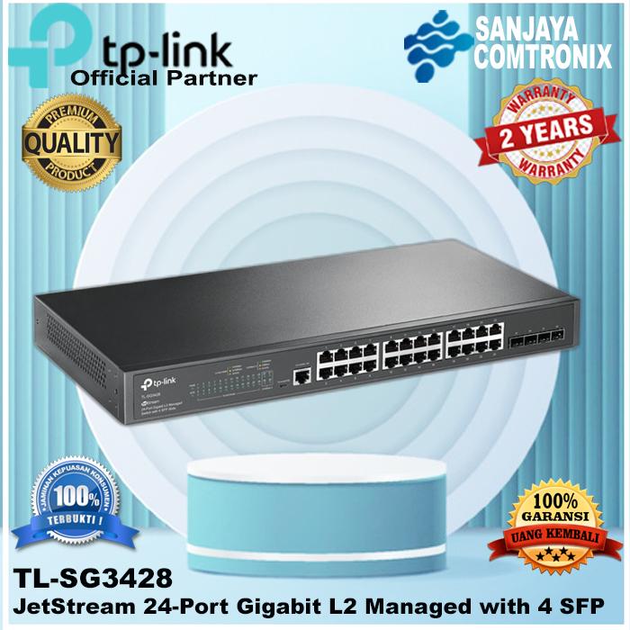 Promo TP-LINK TL-SG3428 JetStream 24-Port Gigabit L2 Managed Switch 4 ...