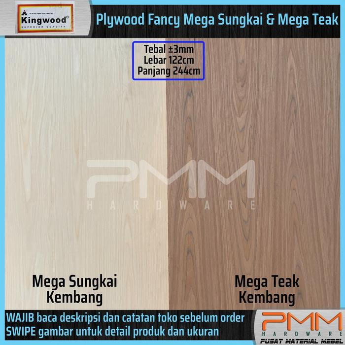 Jual Plywood Triplek Fancy SUNGKAI | JATI | NYATOH 3mm 4x8 122cm x 244 ...