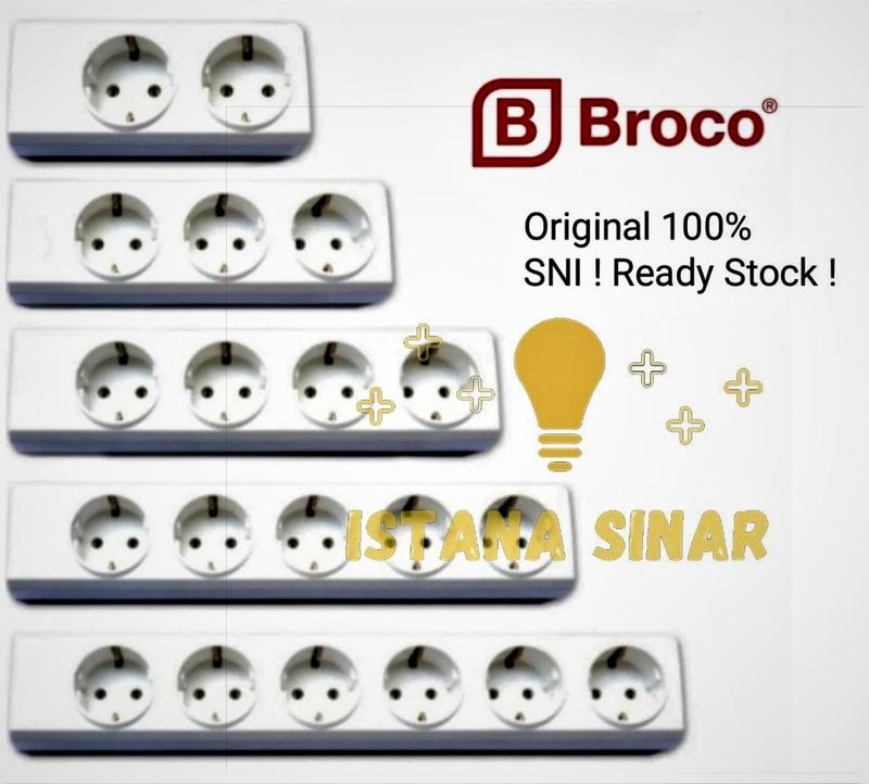 STOP KONTAK BROCO 2 3 4 5 6 LUBANG / TERMINAL / COLOKAN LISTRIK - Shop ...