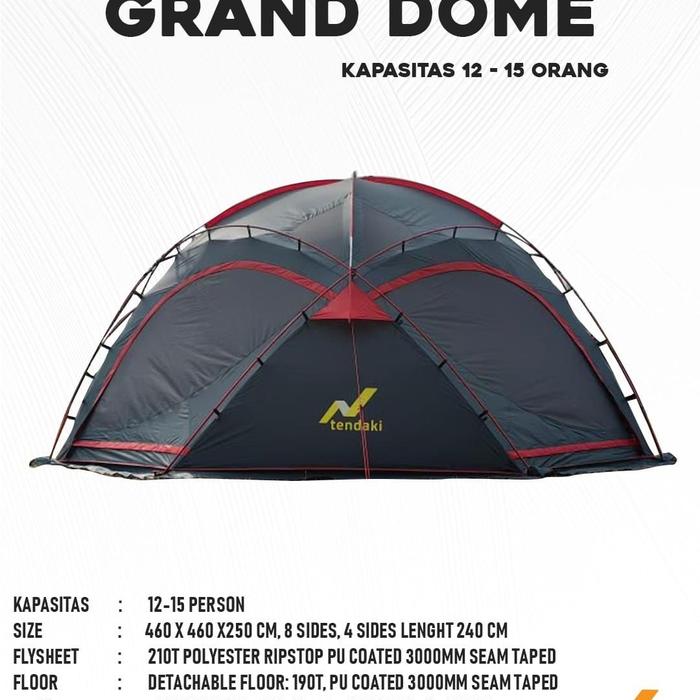 Promo TENDAKI Grand Dome •tenda family •tenda basecamp Camping Outdoor ...