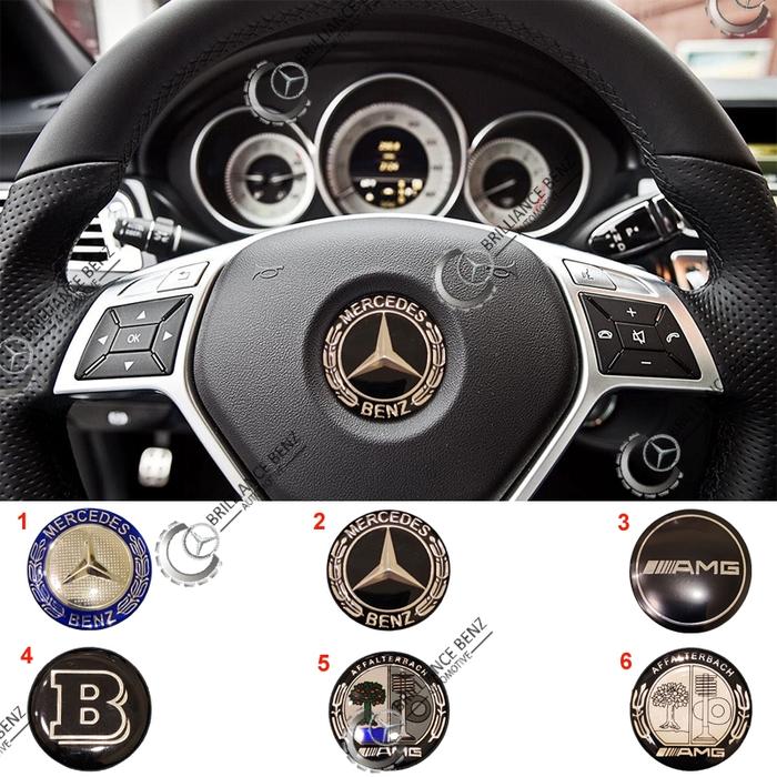 Jual EMBLEM SETIR STIR STEER 52MM MERCEDES BENZ AMG CAR STEERING WHEEL ...