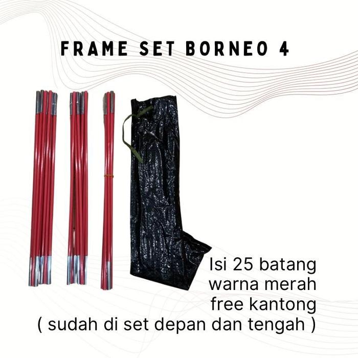 Promo TENDAKI 1set frame tenda camping •tendaki Borneo 4 •tendaki Java ...