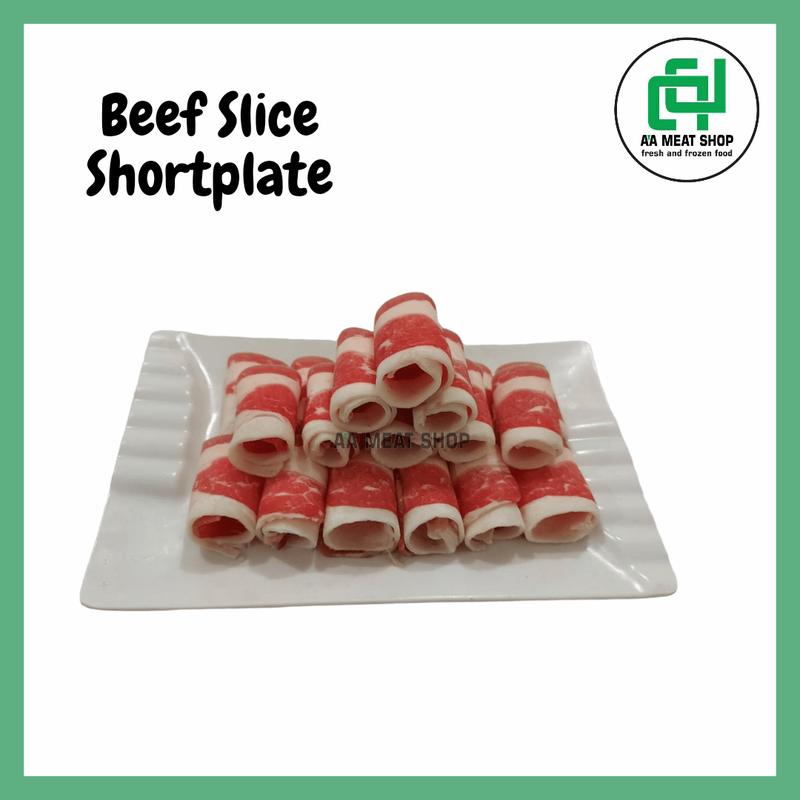 AA Meat Shop Daging Sapi Slice Shortplate US Beef Sliced 500gr TEBAL 1 ...