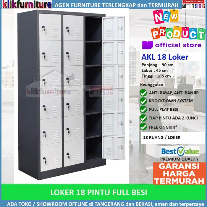 Promo Locker Besi / Loker Besi / Loker File Besi 18 PINTU AKL 18 Loker ...