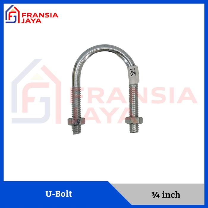 Jual U Bolt Galvanis 3/4 inch Ubolt Clamp Klem Pipa 0.75 Inch - Kota ...