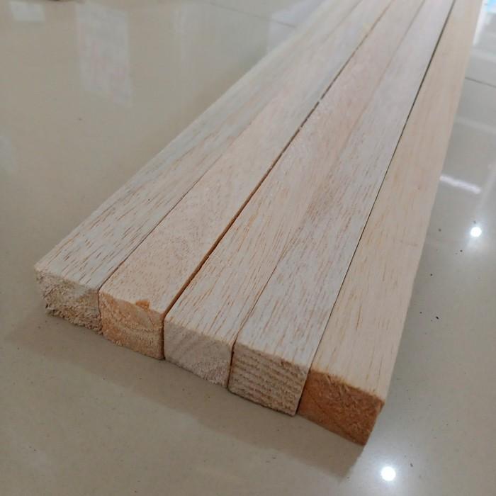 Kayu balsa 25mm x 25mm x 410mm balsa blok wooden DIY craft Kayu reng ...