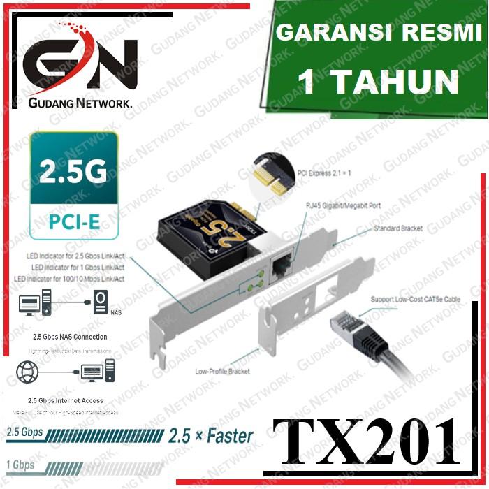 Jual TP-Link TX201 2.5 Gigabit PCIe Network Adapter tplink tx201 pcie ...