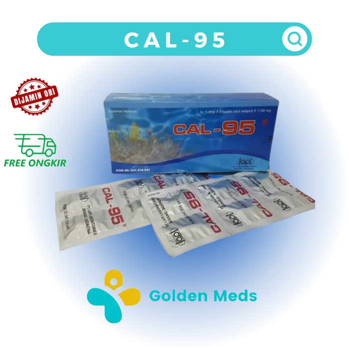 Jual Cal-95 | Cal95 Suplemen Kalsium | Vitamin Tulang | 1 Box 30 Kaplet ...