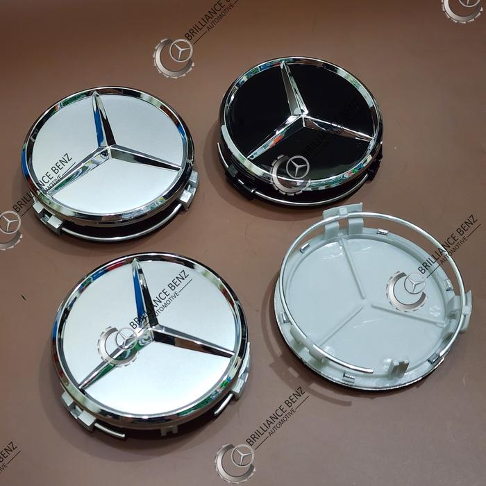Jual DOP VELG RODA EMBLEM MERCEDES BENZ 75MM WHEEL CAP MERCY DOP RODA ...