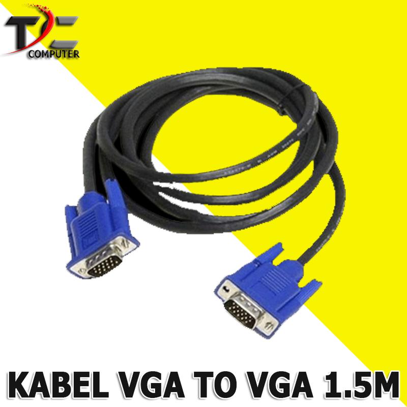 KABEL VGA TO VGA 1.5M 3M 5M 10M 15M CABLE VGA Monitor PC - Shop | Tokopedia
