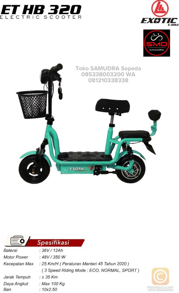 Jual Sepeda Listrik EBike MURAH PACIFIC EXOTIC HB 320 350W Simple Murah ...