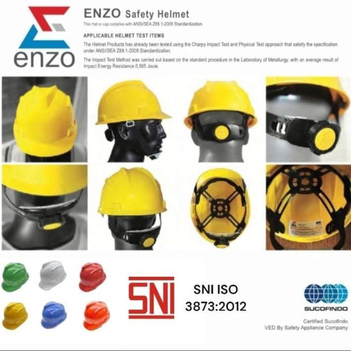 Jual ENZO Helm Safety Proyek Kilap Model Putar - Helm Safety Proyek ...