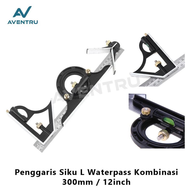 Penggaris Siku L Waterpass Kombinasi Square Ruler Sudut Presisi - Shop ...