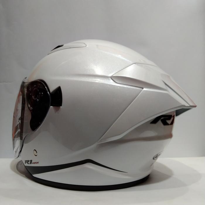 Jual HELM NHK R1 MAX SOLID STAR WHITE HELM HALF FACE - M - Kota ...