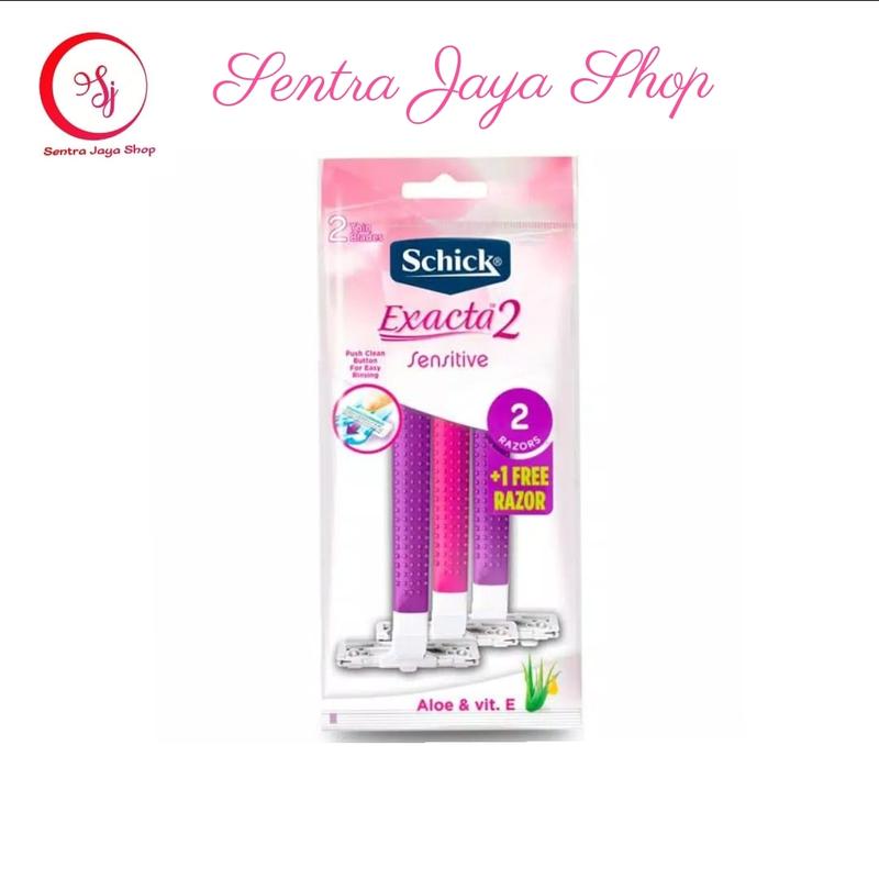 Schick Exacta 2 Sensitive Women 2 + 1 Pink - Shop | Tokopedia