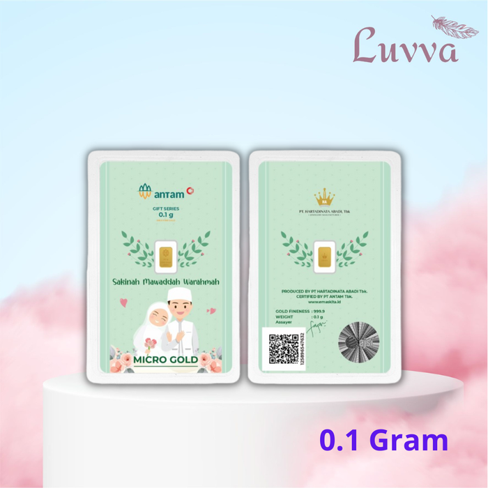 Jual MICRO GOLD ANTAM HARTADINATA ABADI WEDDING SAMAWA (LM) 0.1 GRAM ...