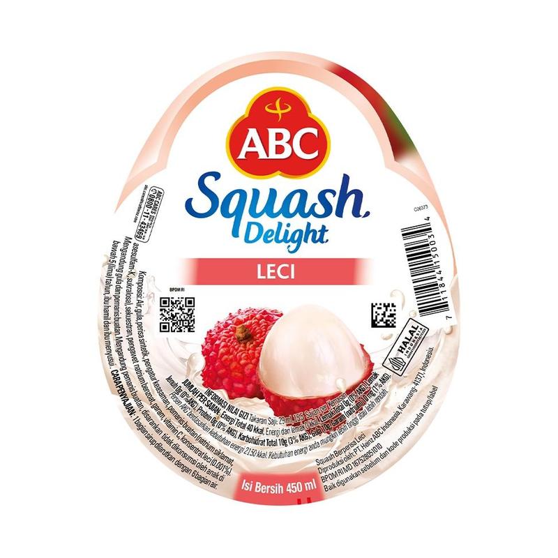 ABC Sirup Squash Delight Leci 450 ml - Multi Pack 4 pcs - Shop | Tokopedia