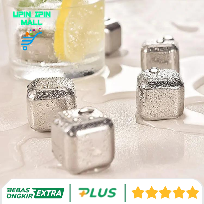 Jual Es Batu Stainess Steel SUS304 Reusable Ice Cube Stainless Steel ...