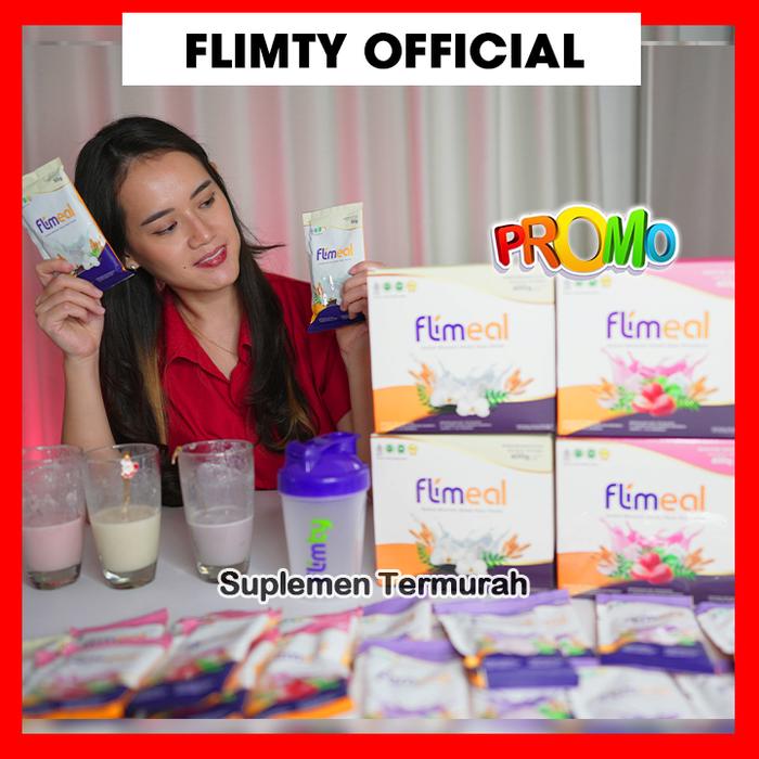 Jual FLIMEAL 12 sachet Vanilla Strawberry Taro FLIMTY 12sachet 600gram ...