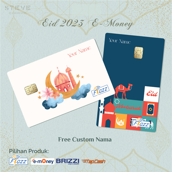 Jual Flazz Gen 2 Emoney Brizzi Tapcash Lebaran Eid Custom Nama UV Print ...