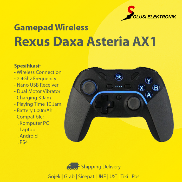Jual Rexus Daxa Asteria AX1 Gamepad Wireless Stick Android PC Laptop PS ...