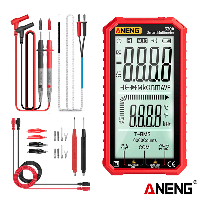 Promo (Paket A) Aneng 620A Pro Digital Multimeter Full Screen Voltage ...