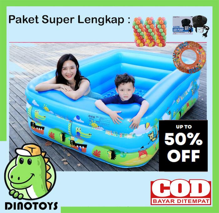 Promo PAKET KOLAM RENANG ANAK BAYI JUMBO PANJANG 150cm dan 120cm BABY ...