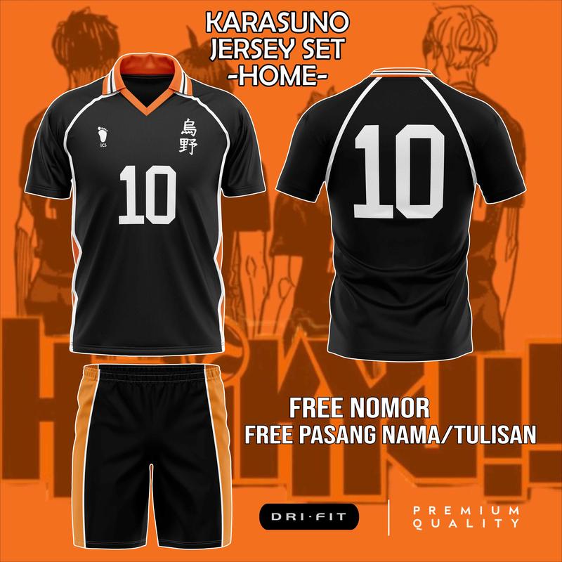 Kaos Cosplay Anime Haikyuu Jersey Set Volleyball KARASUNO - Shop ...