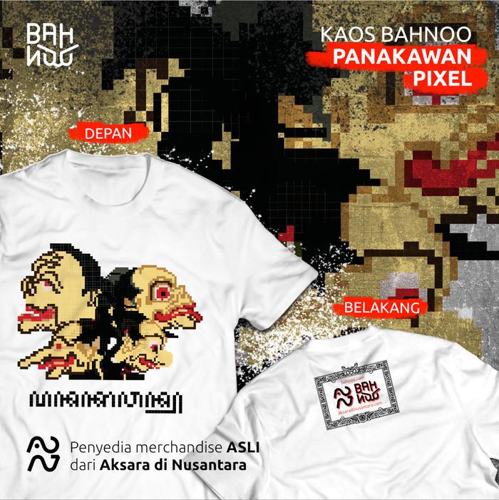 Jual Kaos Bahnoo - Panakawan Punakawan Pixel Aksara Jawa - S - Kab ...