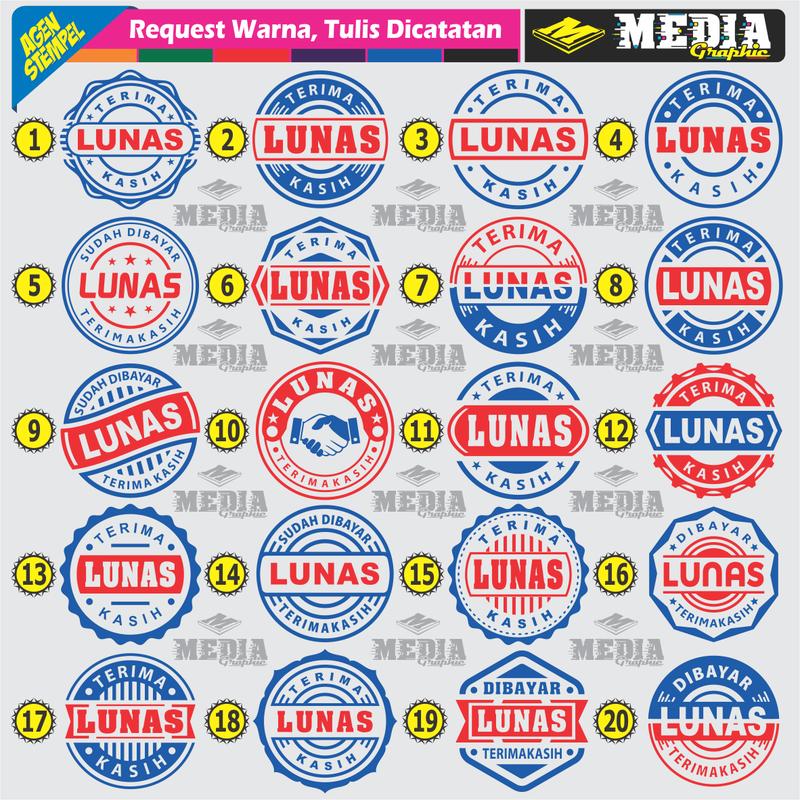 CAP LUNAS / STEMPEL LUNAS BULAT / STEMPEL CUSTOM / STEMPEL FLASH - Shop ...