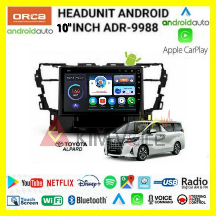 Jual Head Unit Android Orca 10 inch OEM Alphard 2015 up Voice Command ...