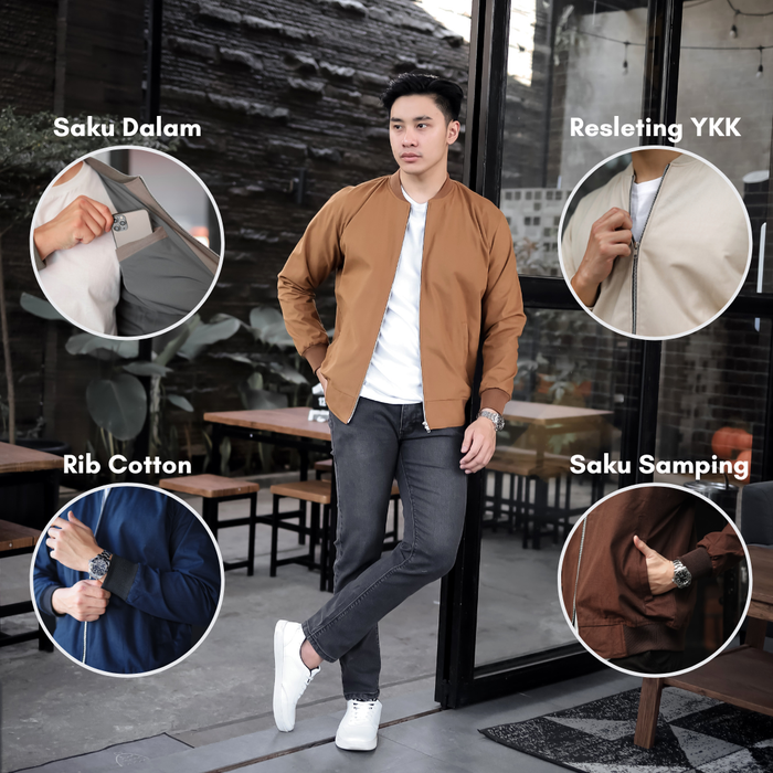 Promo Delibra Jaket Canvas Premium / Jaket Pria - Grey Young, M - Kota ...
