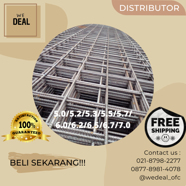 Jual BESI WIREMESH M6 M7 M8 WIRE MESH M 6 7 8 MM 6MM SERTIFIKAT FULL ...