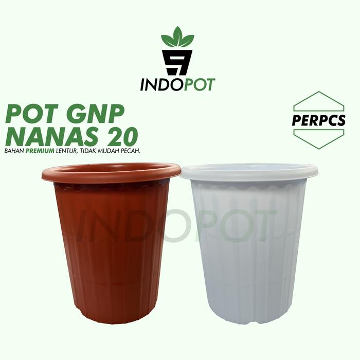Jual Pot Tinggi GNP Nanas 20 Warna Putih Merah (Mirip Pot Yogap ...