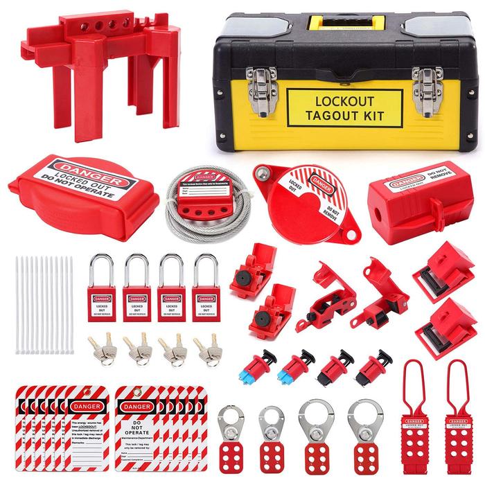Jual TERMURAH Lockout Tagout Kit Filled Lock Box Toolbox Lockout Set ...