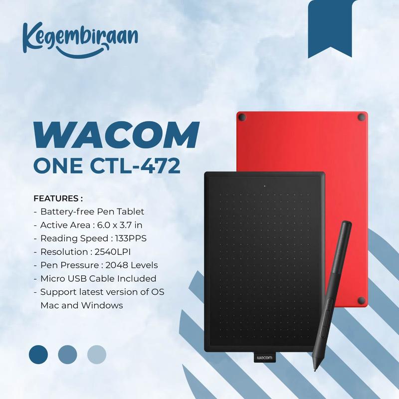 Wacom harga Ekonomis, CTL-472, One by Wacom - Shop | Tokopedia