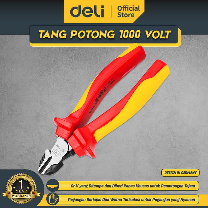 Promo Deli Tang Potong 1000 Volt Insulasi Listrik EDL51220X - 6 Inch ...