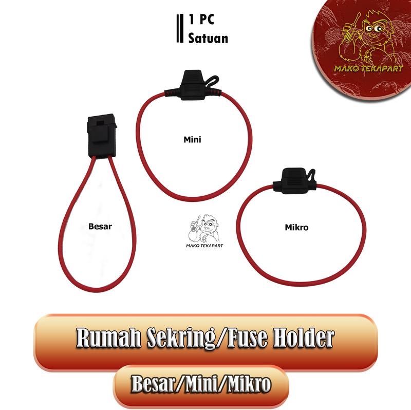 [Satuan] Rumah Sekring Tancap/Fuse Socket Box Holder Besar/Mini/Mikro ...