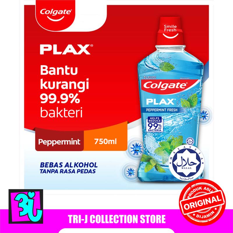 Obat kumur Colgate Mouthwash Plax Peppermint 750ml - Shop | Tokopedia