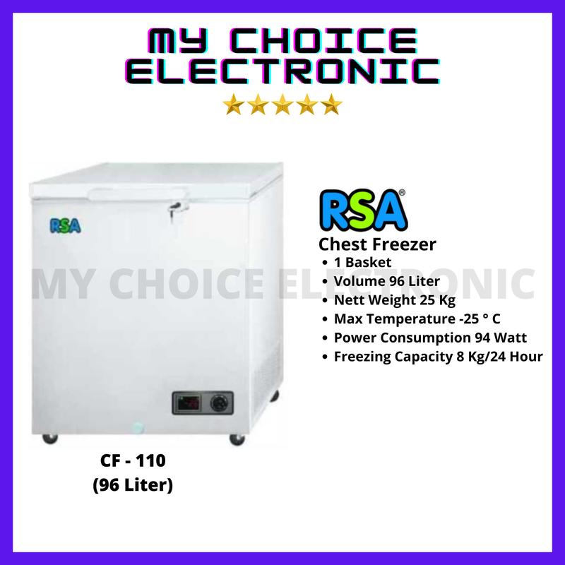 RSA Chest Freezer CF-110 / CF110 (100 Liter) - Shop | Tokopedia