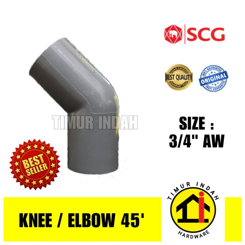 Knee 45 derajat 3/4" AW / Elbow 45 derajat 3/4" AW SCG - Shop | Tokopedia