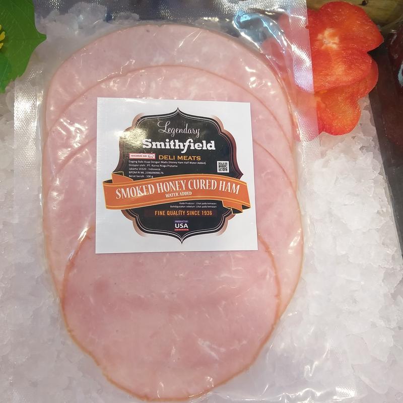 Pork Ham Smithfield Smoked Honey Cured Ham 100 gram - Shop | Tokopedia