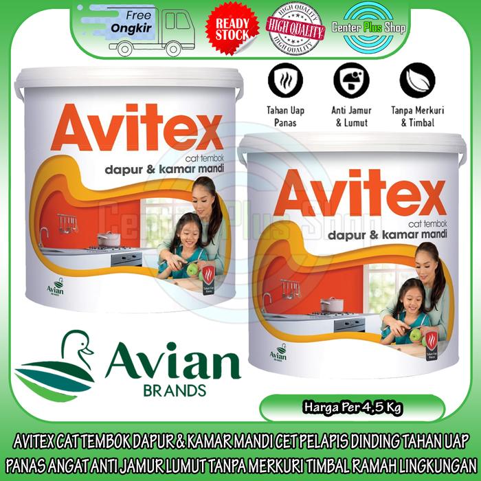 Jual AVITEX CAT TEMBOK DAPUR & KAMAR MANDI 5kg CET DINDING TAHAN UAP ...