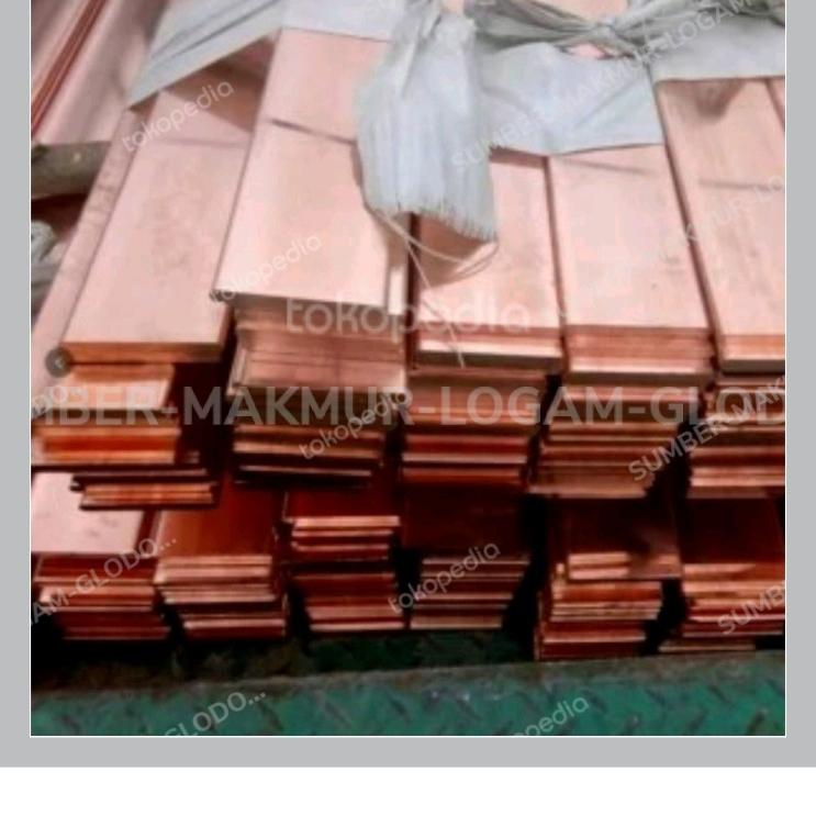 Busbar Tembaga 3mm x 15mm x 1mtr - plat strip busbar tembaga murni ...