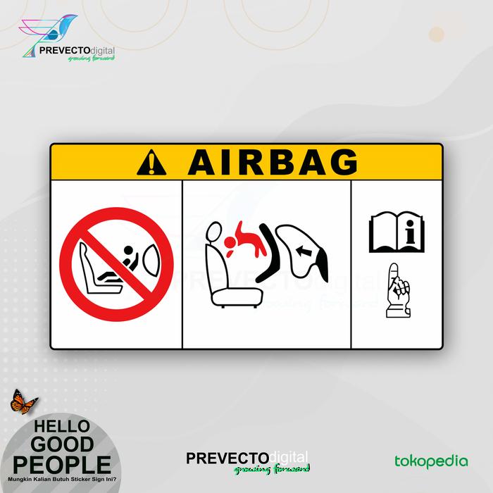 Jual Sticker Safety Sign K3 Rambu Airbag - Jakarta Barat - prevecto ...