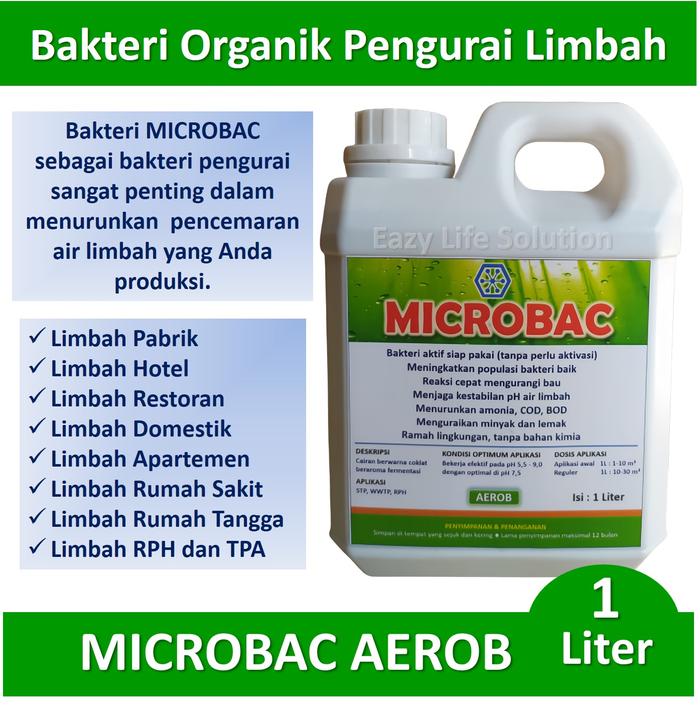 Jual BAKTERI AEROB ORGANIK PENGURAI LIMBAH MICROBAC Kemasan Jerigen 1 ...