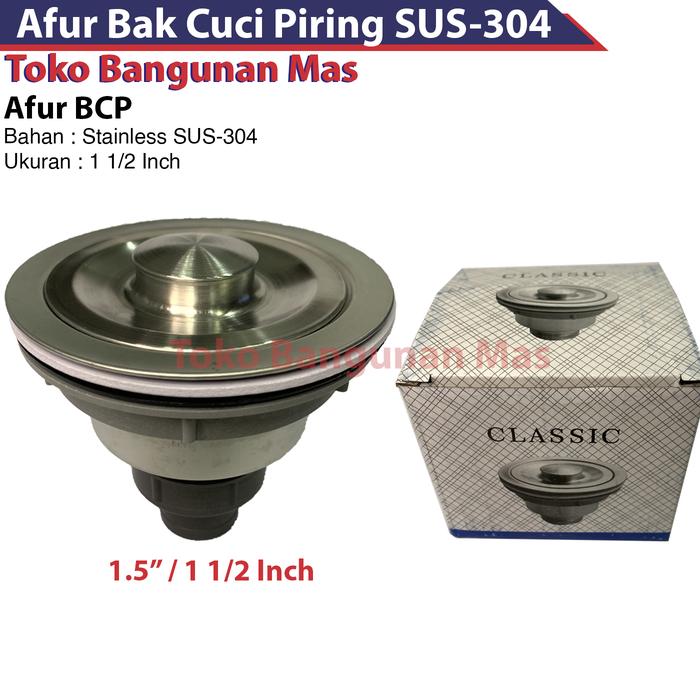 Jual Afur Bak cuci Piring STAINLESS SUS-304 / AFUR STAINLESS BCP 1.5 ...