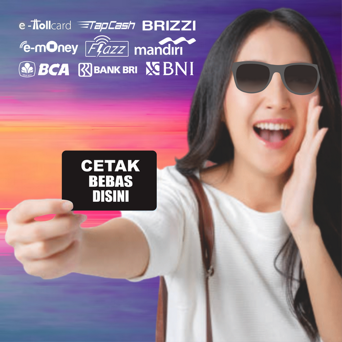 Jual emoney etoll mandiri e money e-money e-toll custom cetak 2 sisi ...