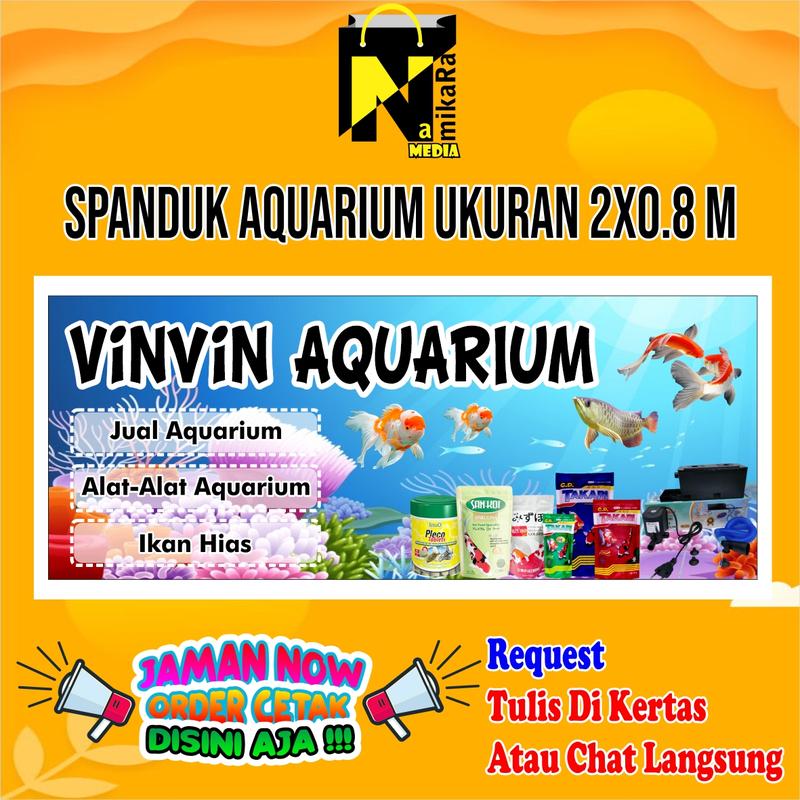 Spanduk Banner Backdrop Toko Aquarium Ikan Hias / Banner Ika - Shop ...