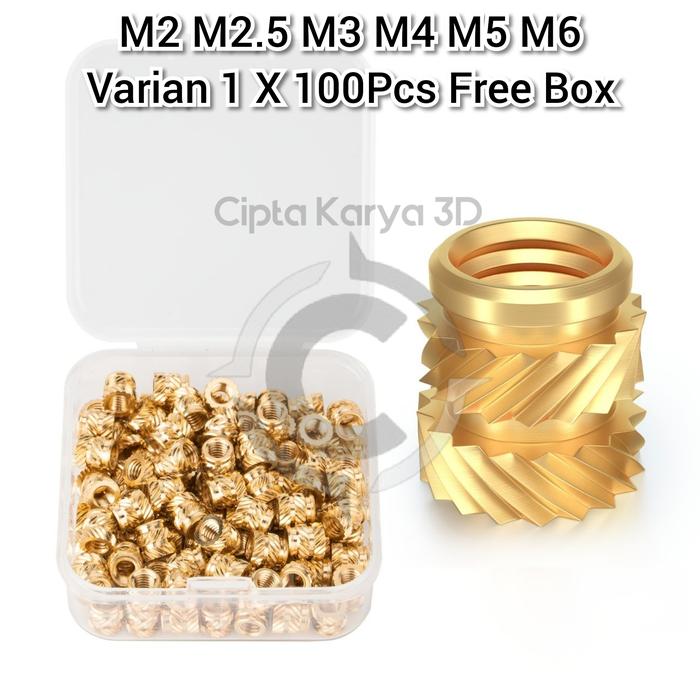 Promo 1Pcs Brass Hot Melt Thread Inserts Nut M2 M2.5 M3 M4 M5 M6 M8 ...
